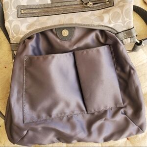 Coach | Bags | Coach Signature Penelope Hippie F4689 White Gray ...